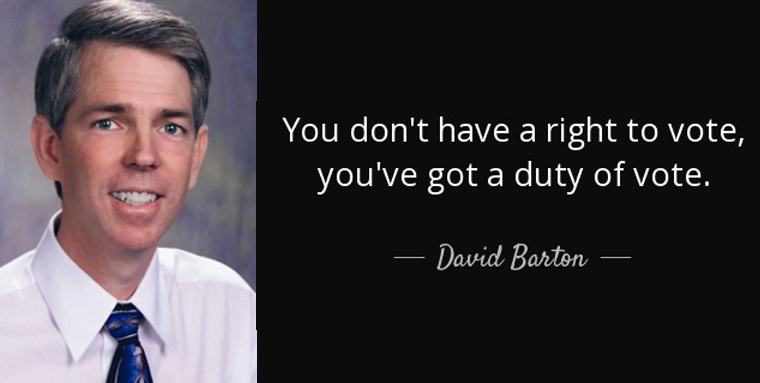 David Barton on Voting